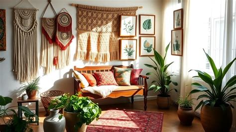 40 Beautiful Boho Wall Art Living Room Ideas For Unique Decor