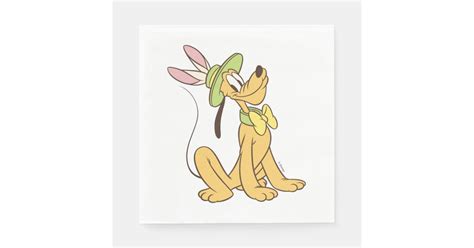 Easter Pluto With Easter Bunny Ears Napkins Zazzle