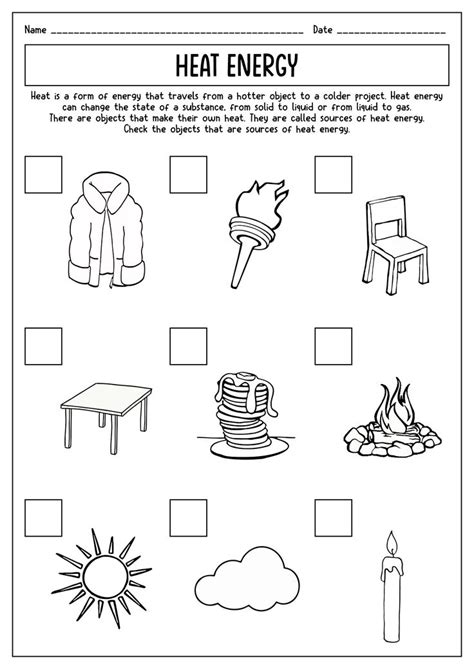 19 Types Of Energy Transfer Worksheet Energy Science Projects Energy