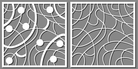 레이저 절단을 위한 추상적인 선과 원 패턴 범용 인사말 카드 레이저 컷 패널 벡터 그림입니다 11 정사각형 레이저에 대한 스톡 벡터 아트 및 기타 이미지 Istock