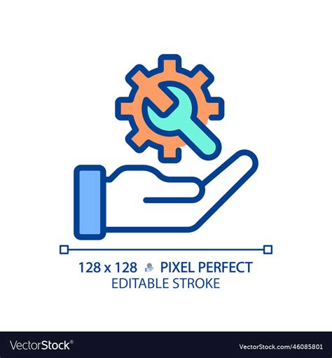 Technical Support Pixel Perfect Rgb Color Icon Vector Image