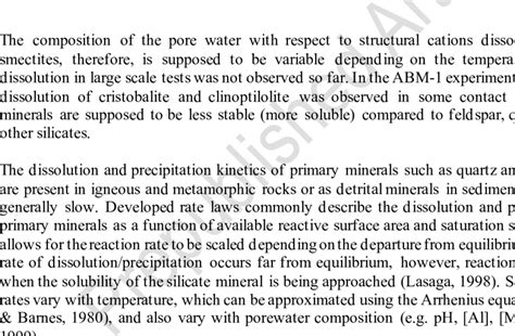 Si Mg Ratio Of Short Term Smectite Dissolution Tests At Circumneutral Download Scientific