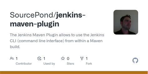 Github Sourcepondjenkins Maven Plugin The Jenkins Maven Plugin