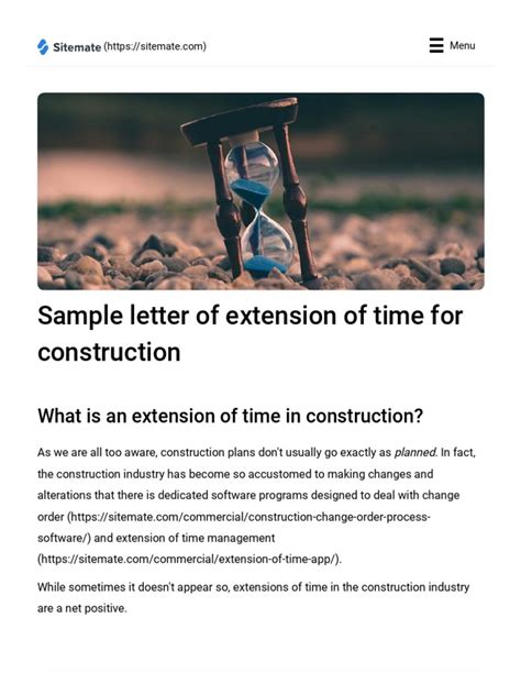 Sample Letter Of Extension Of Time For Construction Eot Letter Pdf