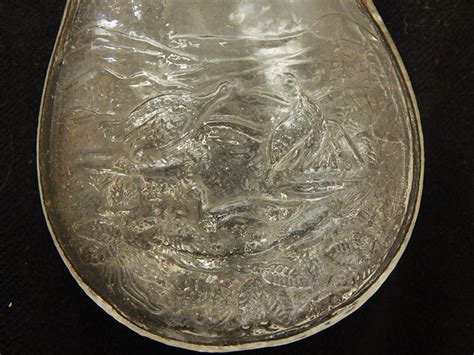 Vintage Glass Powder Flask Candy Container J And J Military Antiques