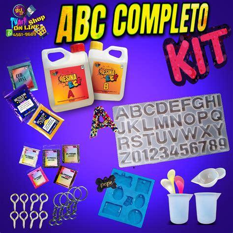 Abc Kit Completo Para Hacer Llaveros De Letras Con Resina Irsa Gt