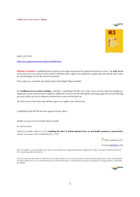 Pdf Evaluating The Effect Of Dental Explosion Boxes On Oral Health