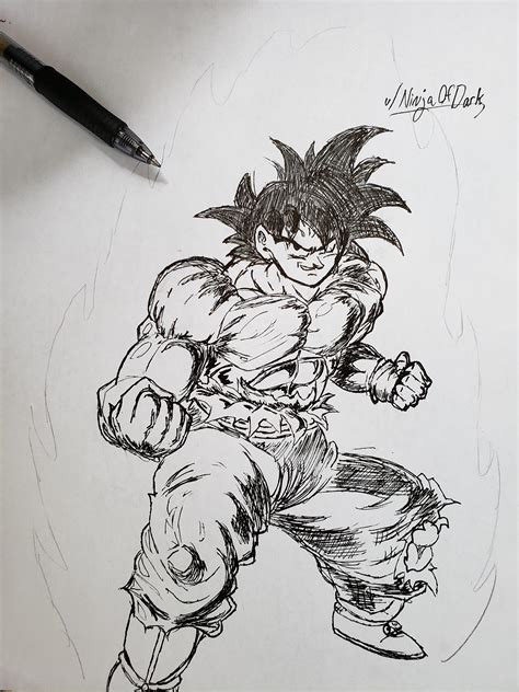 Goku Spirit Bomb Drawing
