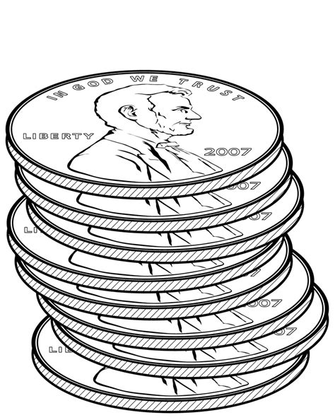 Black And White Penny Clipart 10 Free Cliparts Download Images On