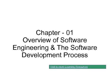 Chapter — 01 Overview Of Software Engineering
