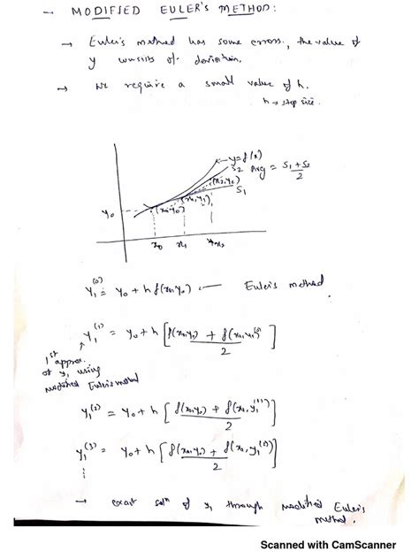 Modified Eulers Method And Rk Method Pdf