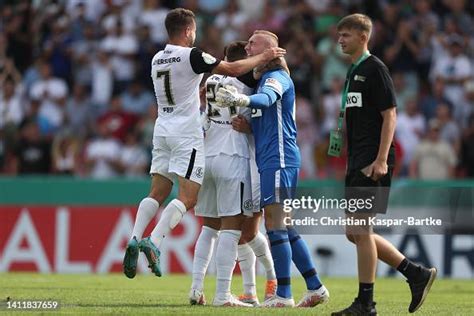 Nicolas Kristof Of Sv 07 Elversberg And Manuel Feil Of Sv 07 News Photo Getty Images