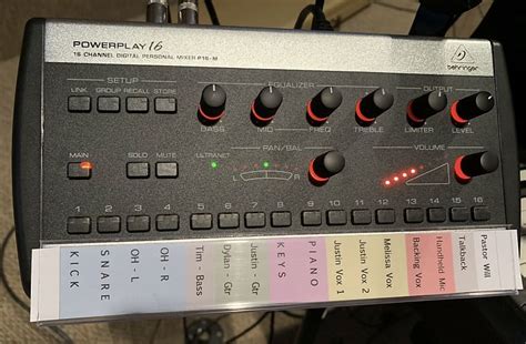 Unbranded Behringer P16 M Label Holder 2022 Clear Reverb