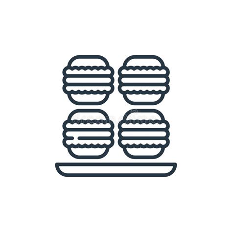 Macaroon Icon Vector From Cafe Collection Thin Line Macaroon Outline Icon Vector Illustration
