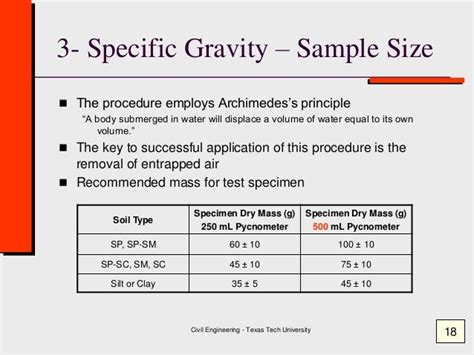 Class 1 Moisture Content Specific Gravity Geotechnical Engineeri