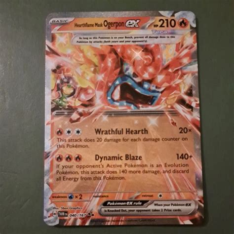 Pokemon Tcgtwilight Masquerade Hearthflame Mask Ogerpon Ex Double Rare