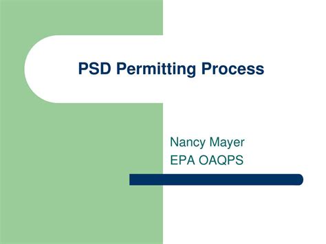 Ppt Psd Permitting Process Powerpoint Presentation Free Download