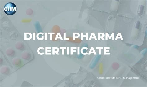 Digital Pharma Certificate Global Institute For Information