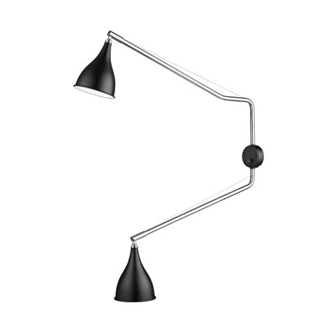 Norr11 Kristian Sofus Hansen And Tommy Hyldahl Lamp Le Six Double Arm Black Metal Steel