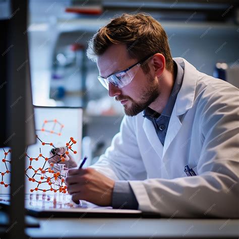 A Researcher Designing Drug Molecules Using Molecular Modeling Software