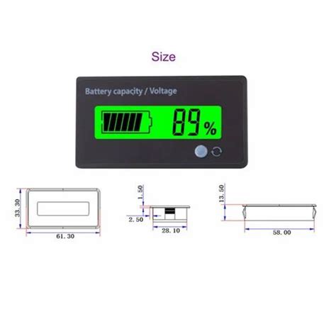 Electrolight Single Battery Volt Meter Dimension 14cm 61cm