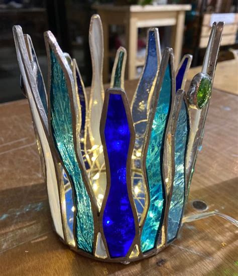 Beginners Stained Glass Foiling Class Funky Candleholder