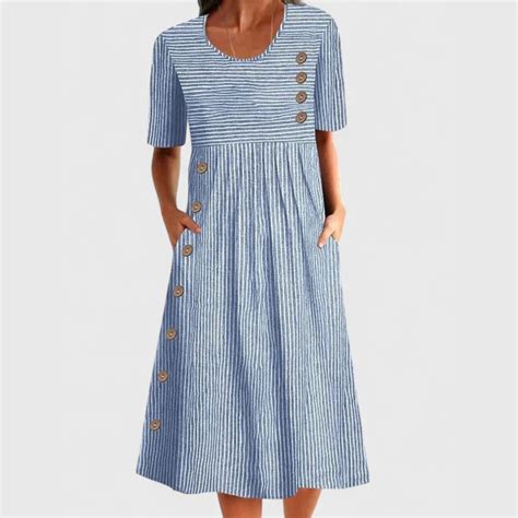 Wanda™ Striped Midi Dress Olivia Boutique California