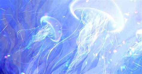 Blue Jellyfish Aesthetic Wallpaper Hình Nền Avt Ảnh Bìa