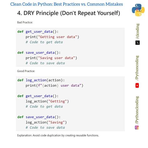 Python Coding On Instagram Clean Code In Python Best Practices Vs