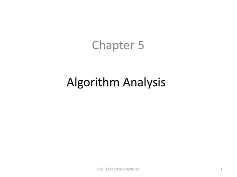 Algorithm Analysis