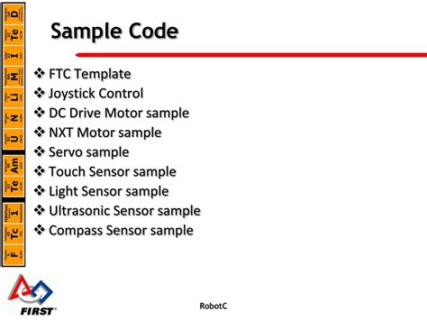 Ppt Coding For The First Tech Challenge Robotc Powerpoint Presentation Id666669