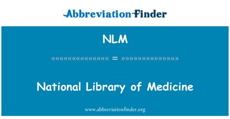 Nlm Significa Biblioteca Nacional De Medicina National Library Of