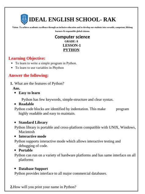 Grade8computerlesson1 Pdf