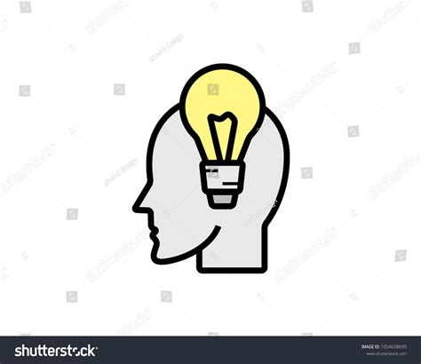 Smart Thinking Icon Design Illustrationcartoon Design Stock Vector