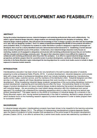 Sample Product Feasibility Report 8 IN PDF