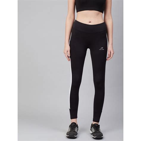 Buy Alcis Women Black Solid Training Tights Online