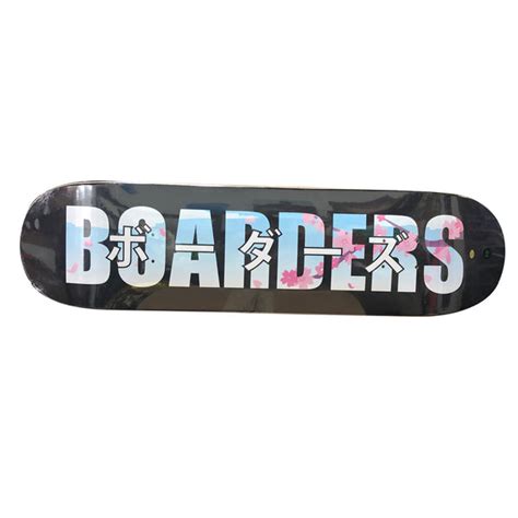 Boarders Bold Sakura Skateboard Deck Black Boarders