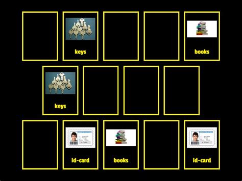 Objects Matching Pairs