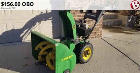 Used John Deere Model Trs27 Snowblower Bismarck Nd