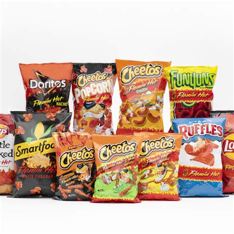 Frito Lay Flamin Hot Chips Variety Mix Chips 18 Bags