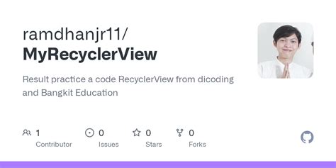 Github Ramdhanjr Myrecyclerview Result Practice A Code Recyclerview From Dicoding And