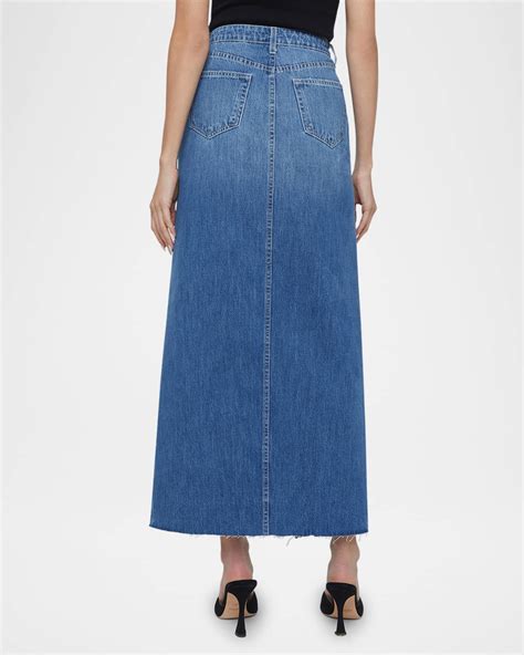 Lagence Rysa Denim Maxi Skirt Neiman Marcus