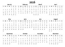 Free Printable Yearly Calendar 2026 With Lines