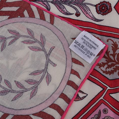 Hermes Shawl La Danse Des Amazones Vieux Rose Gris Blanc Cashmere
