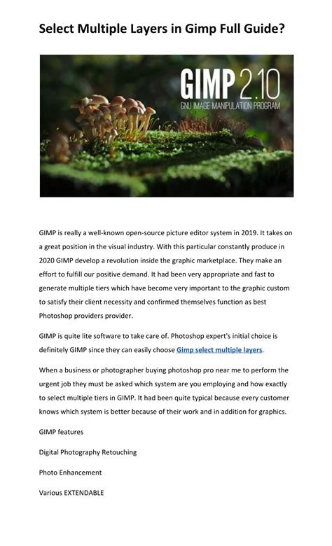 Ppt Select Multiple Layers In Gimp Full Guide Powerpoint Presentation Id