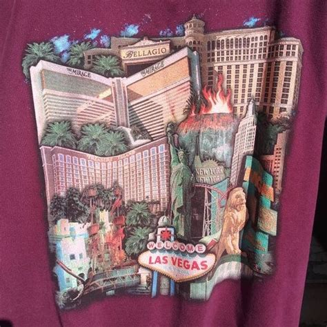 Vintage Mgm Mirage Las Vegas Strip Graphic Pullover S Gem