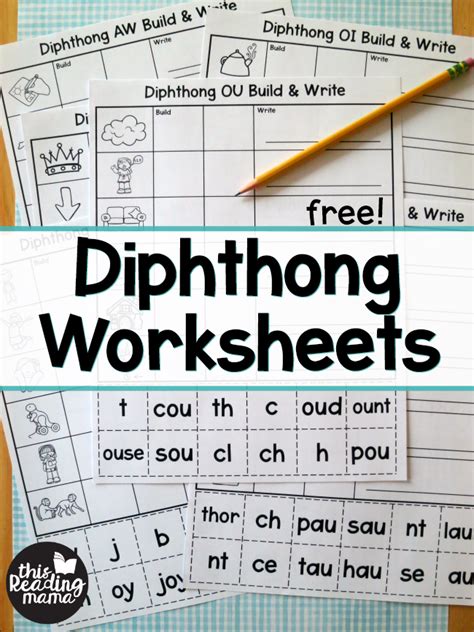 Free Diphthong Fluency Games This Reading Mama