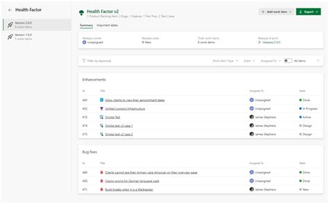 Viewing Your Releases Release Tracker