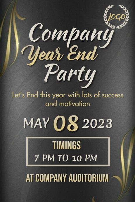 Company Year End Party Template Postermywall