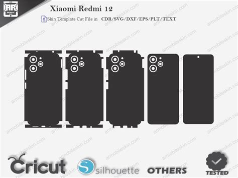 Xiaomi Redmi 12 Skin Template Vector Armobileskin
